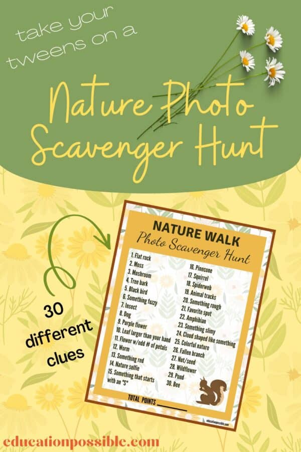 Nature Walk Photo Scavenger Hunt - Education Possible
