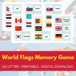 Flags of the World Matching Game Printable - Education Possible
