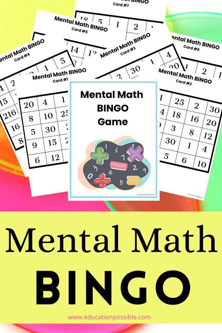 Mental Math Bingo - Education Possible